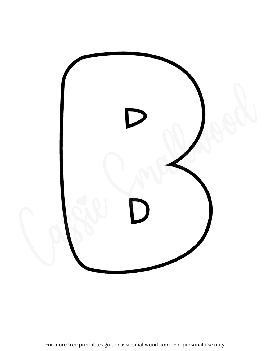 Bubble Letters Coloring Pages (FREE Printable) - Cassie Smallwood