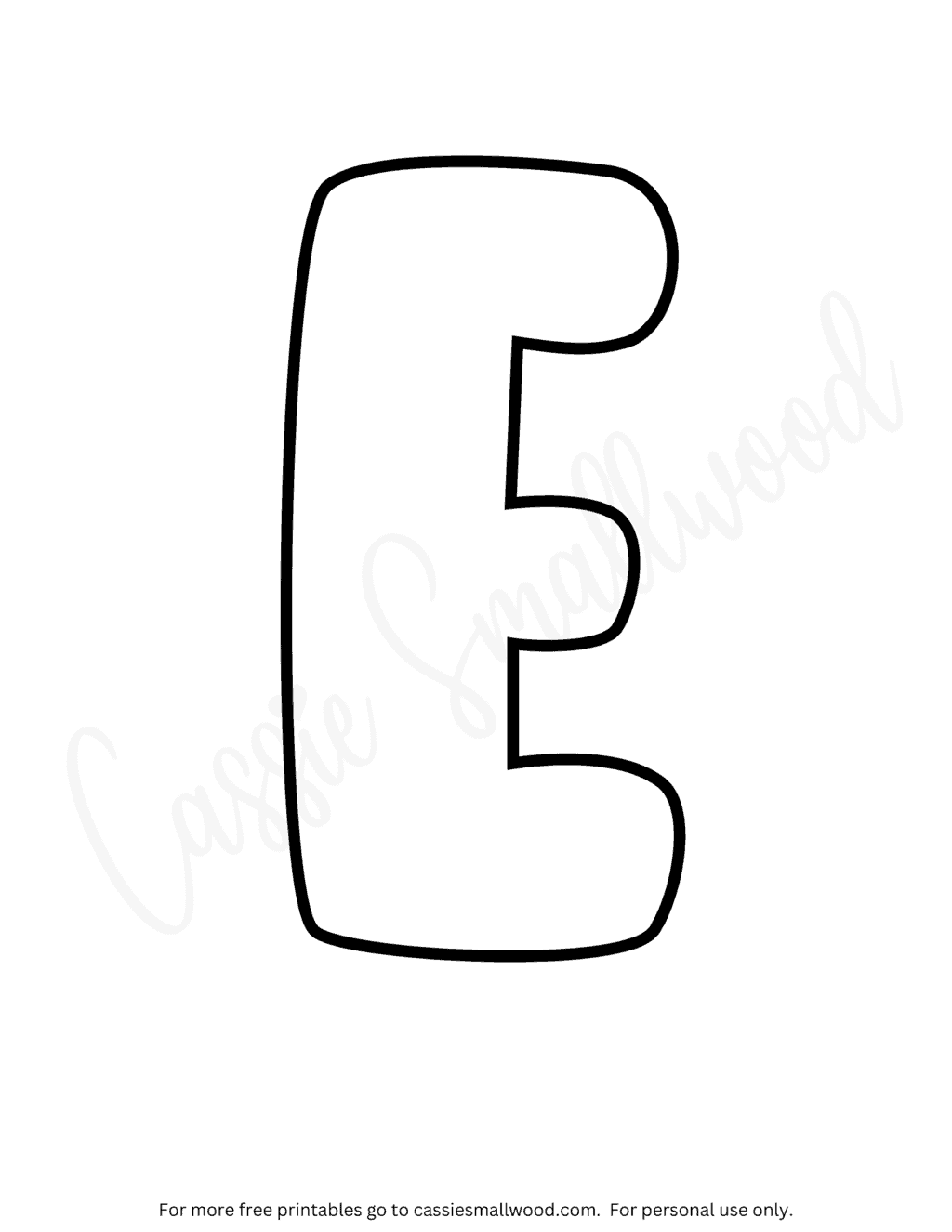 Bubble Letters Coloring Pages (FREE Printable) - Cassie Smallwood