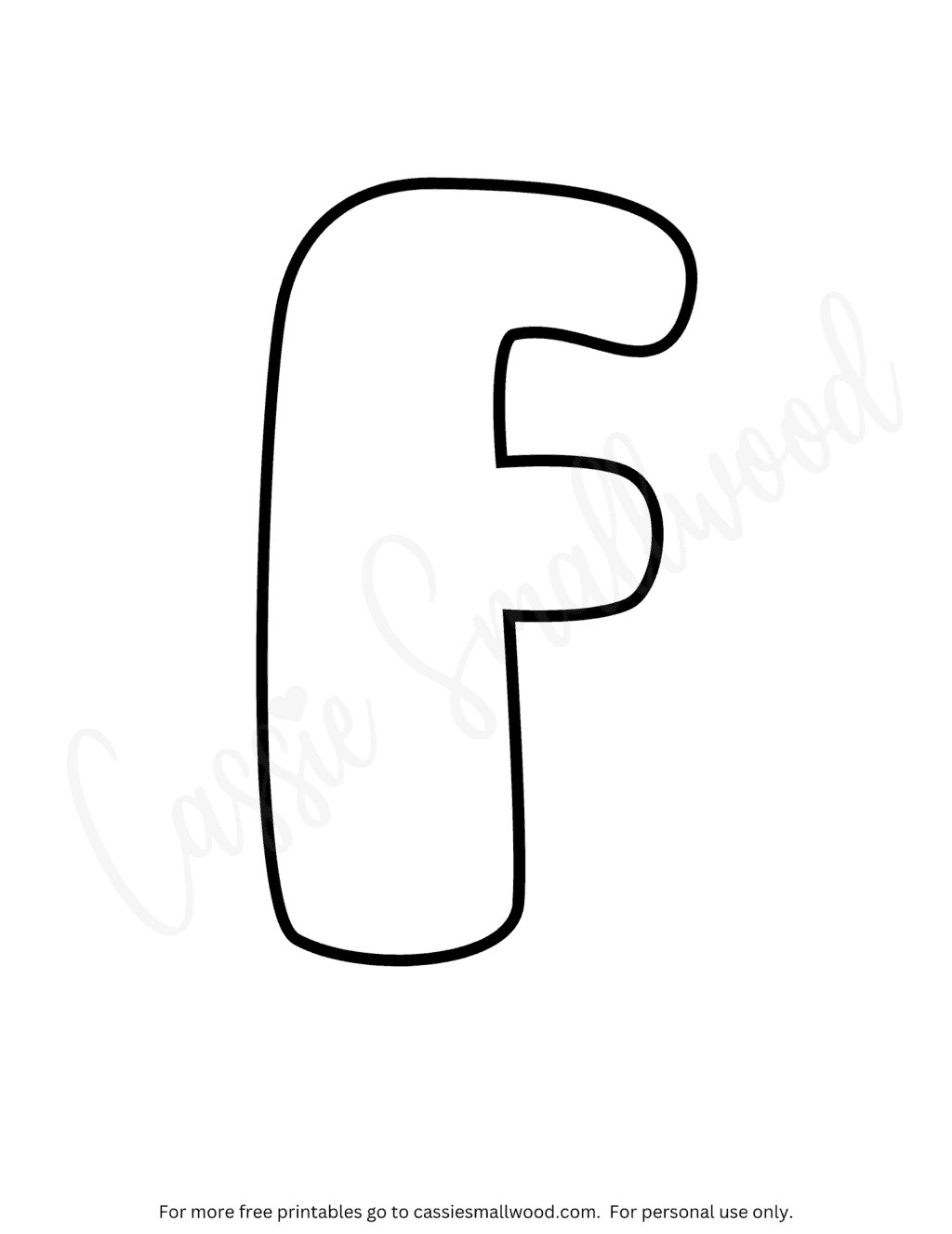 Bubble Letters Coloring Pages (FREE Printable) - Cassie Smallwood