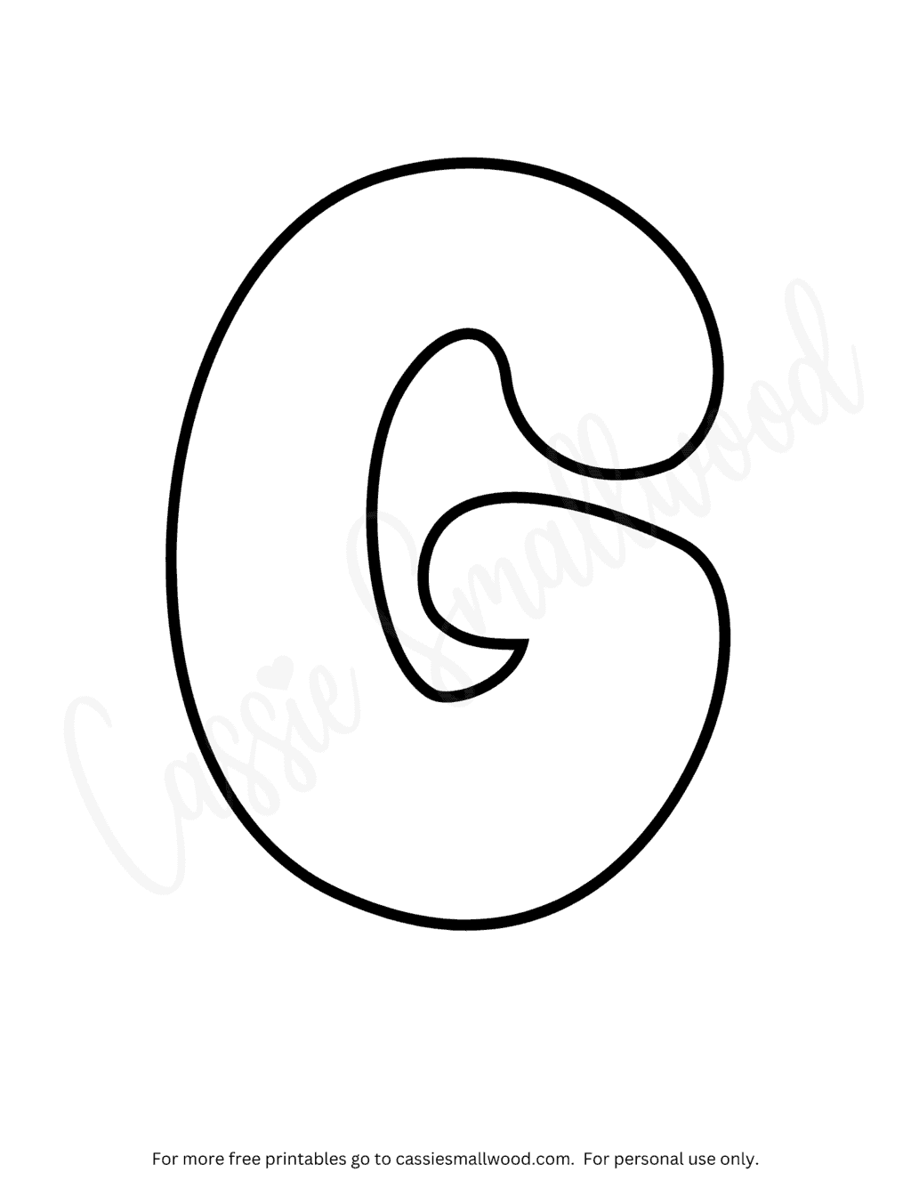 Bubble Letters Coloring Pages (FREE Printable) - Cassie Smallwood