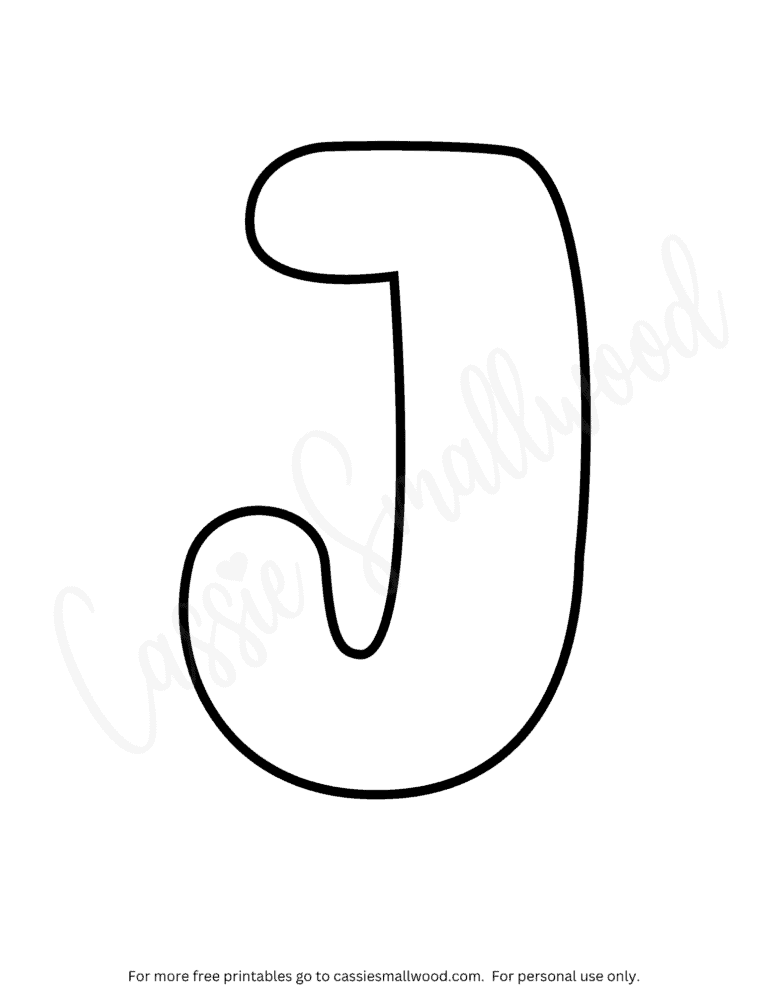 Bubble Letters Coloring Pages (FREE Printable) - Cassie Smallwood