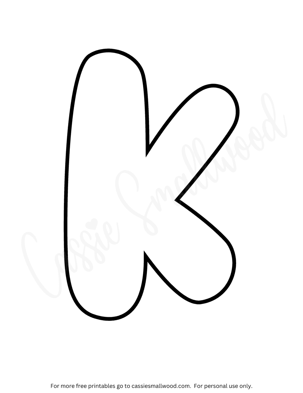 Bubble Letters Coloring Pages (FREE Printable) - Cassie Smallwood