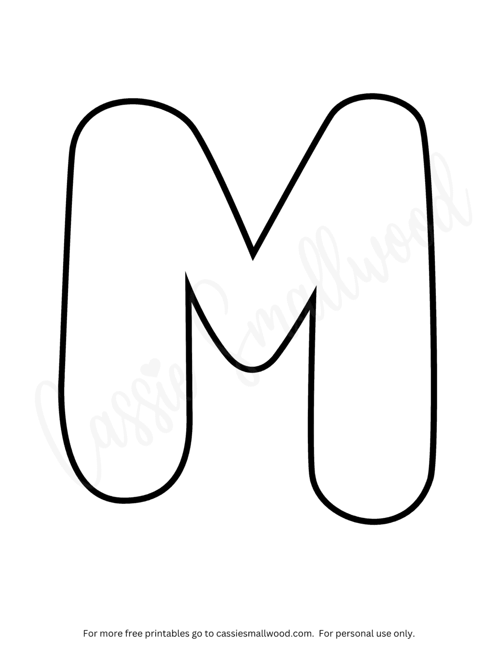 Bubble Letters Coloring Pages (FREE Printable) - Cassie Smallwood