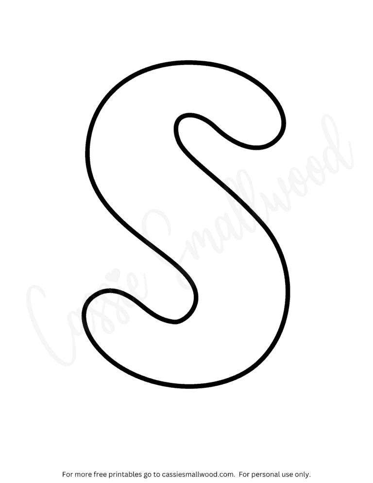 Bubble Letters Coloring Pages (FREE Printable) - Cassie Smallwood