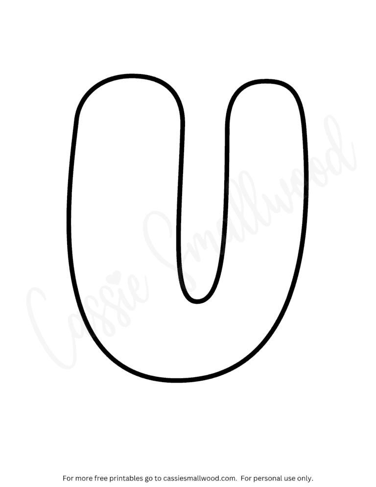 Bubble Letters Coloring Pages (FREE Printable) - Cassie Smallwood