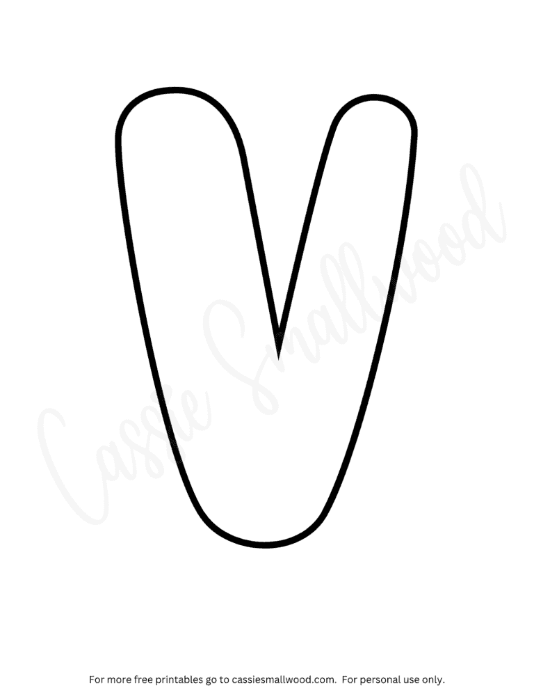 Bubble Letters Coloring Pages (FREE Printable) - Cassie Smallwood