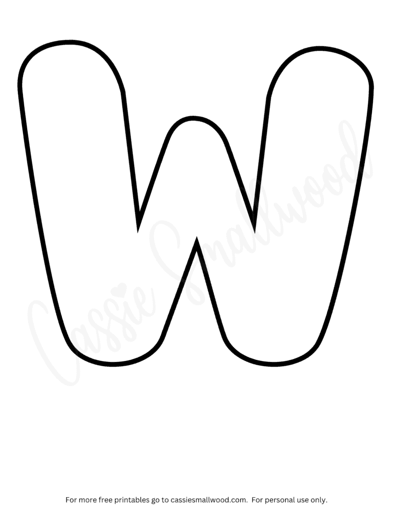 Bubble Letters Coloring Pages (FREE Printable) - Cassie Smallwood