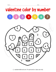 21 Best Valentines Color By Number Free Printables - Cassie Smallwood