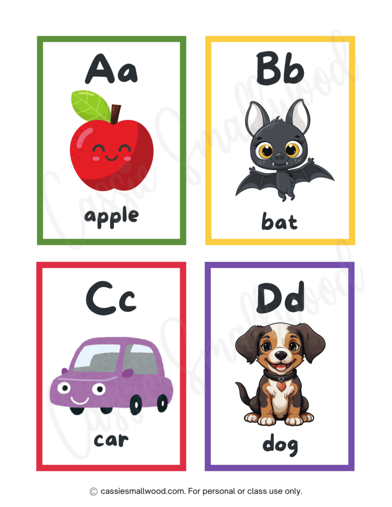 Free Printable Phonics Alphabet Flashcards - Cassie Smallwood