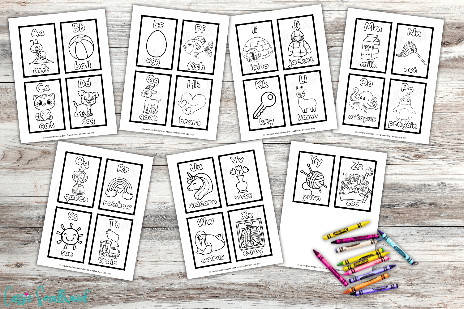 FREE Printable Alphabet Flashcards (Upper & Lower Case Sets) - Cassie ...