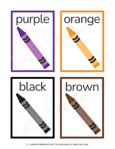 FREE Printable Color Flashcards For Toddlers - Cassie Smallwood