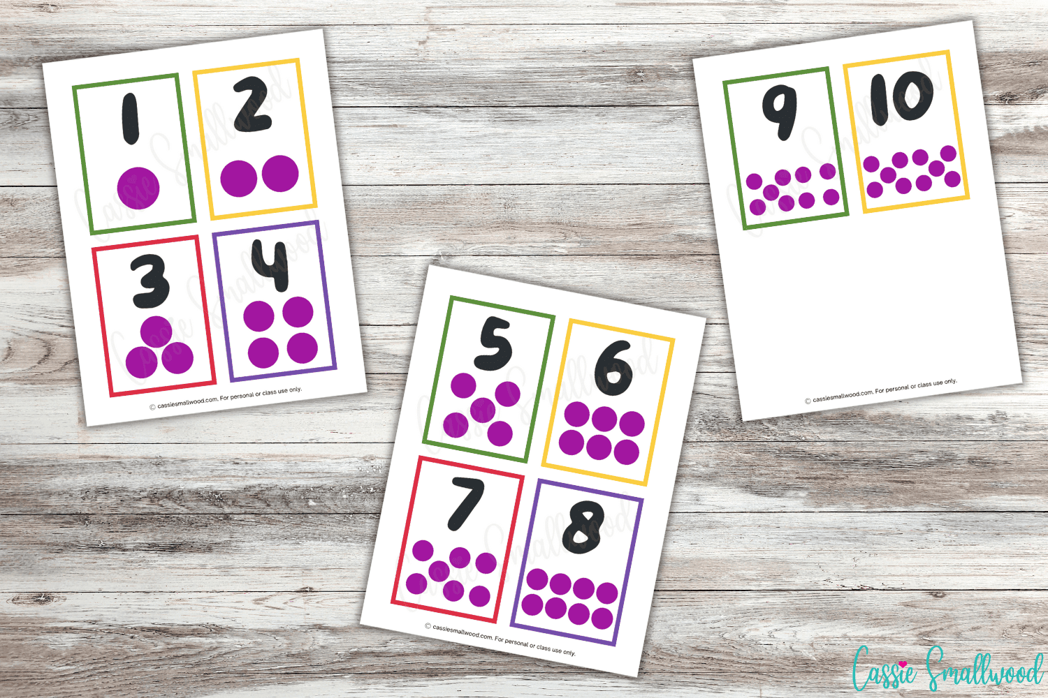 FREE Printable Numbers Flashcards To Teach Kids Counting - Cassie Smallwood