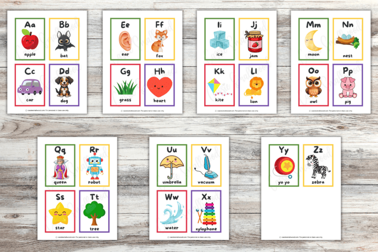 FREE Printable Alphabet Flashcards (Upper & Lower Case Sets) - Cassie Smallwood