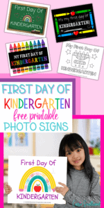 FREE First Day Of Kindergarten Printable Signs - Cassie Smallwood