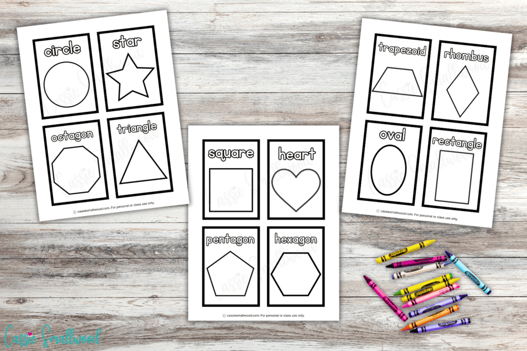 FREE Printable Basic Shapes Flashcards For Kids - Cassie Smallwood