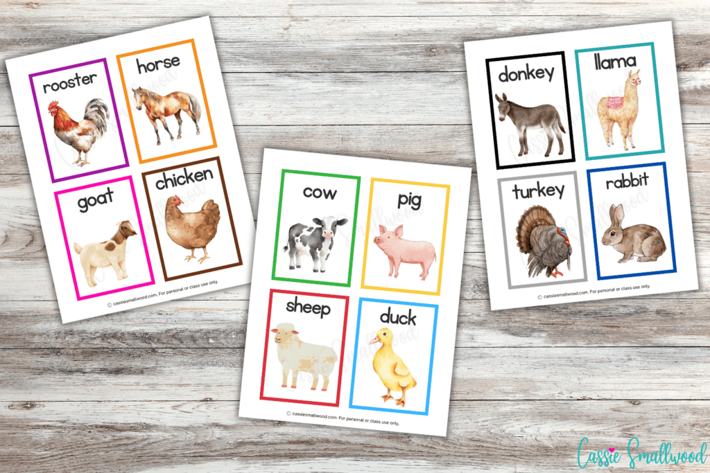 FREE Printable Animal Flash Cards For Preschool Kids - Cassie Smallwood