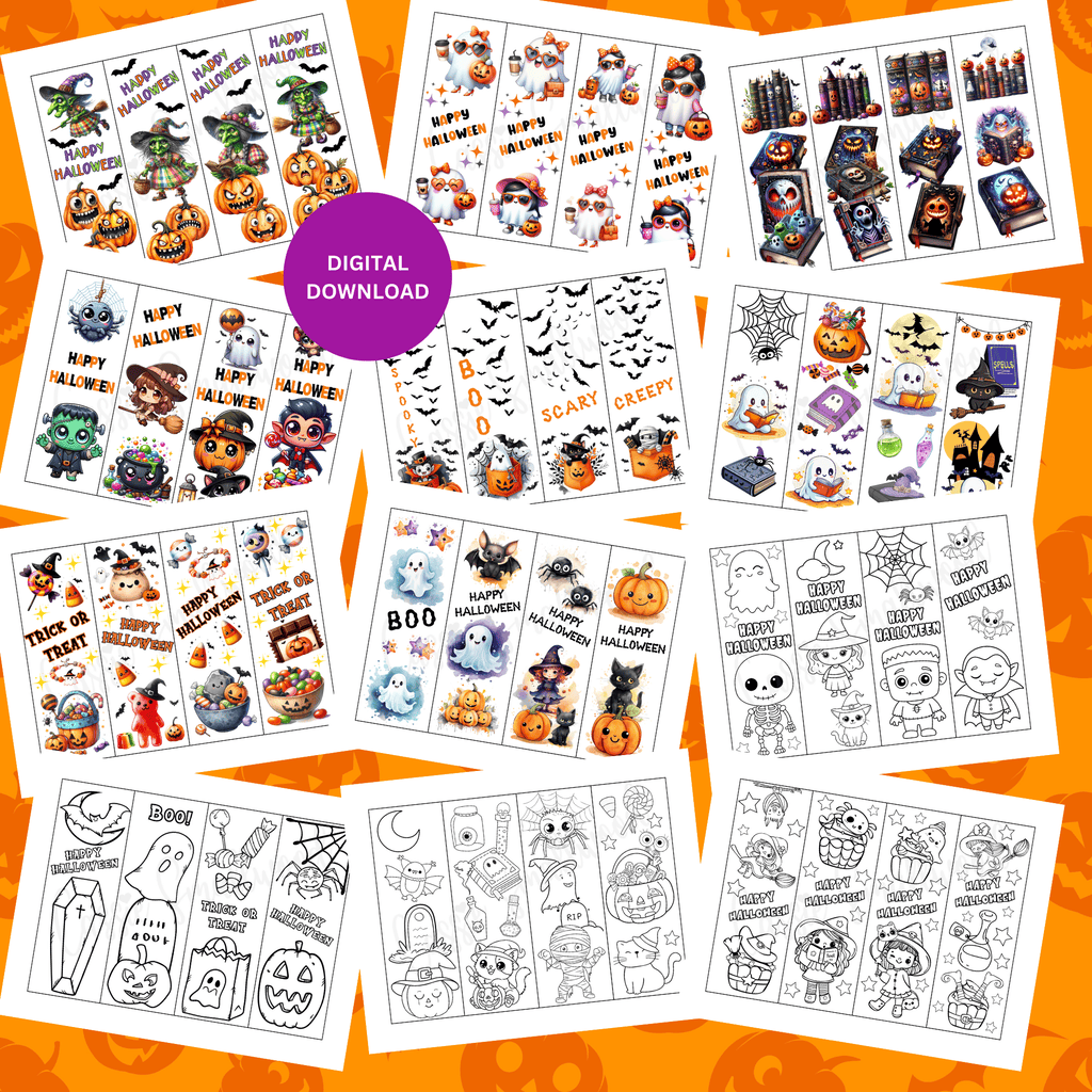 FREE Printable Halloween Bookmarks - Cassie Smallwood