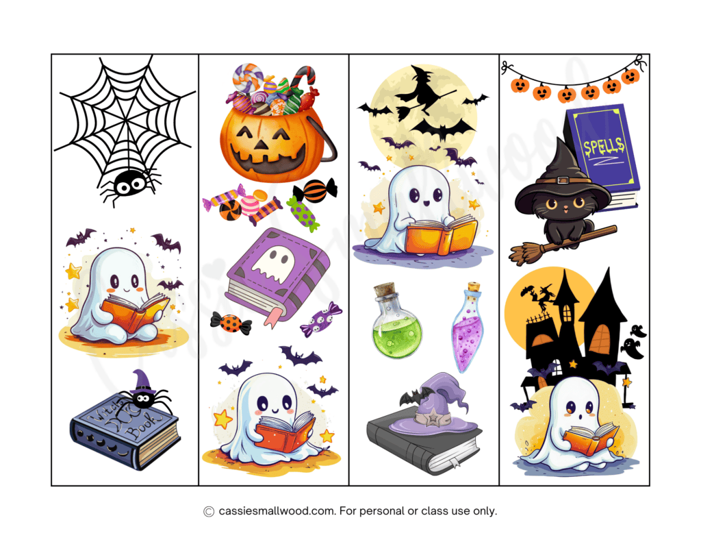 FREE Printable Halloween Bookmarks - Cassie Smallwood