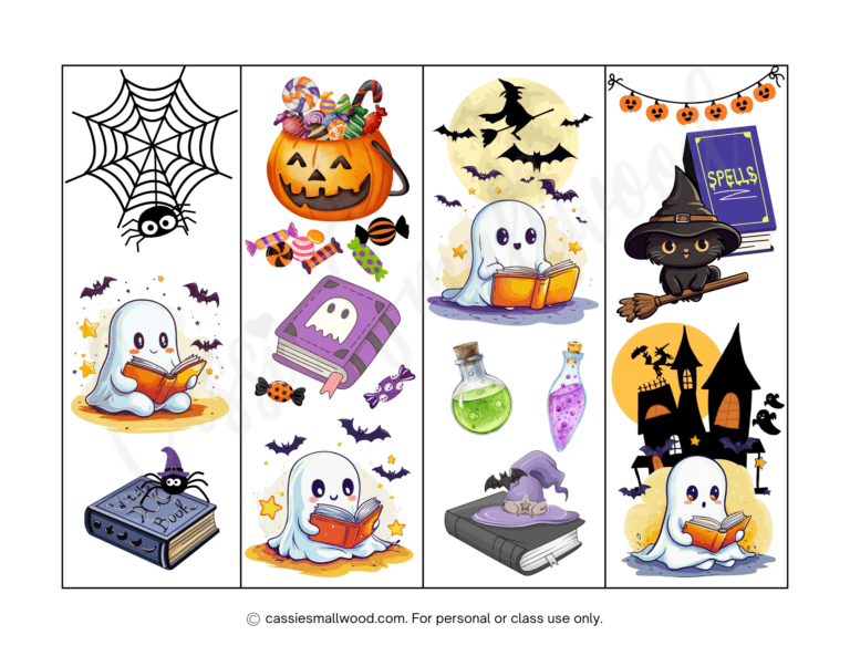 FREE Printable Halloween Bookmarks - Cassie Smallwood