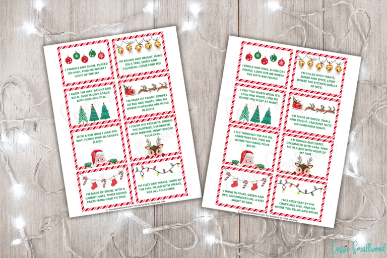FREE Printable Christmas Scavenger Hunt Clues - Cassie Smallwood
