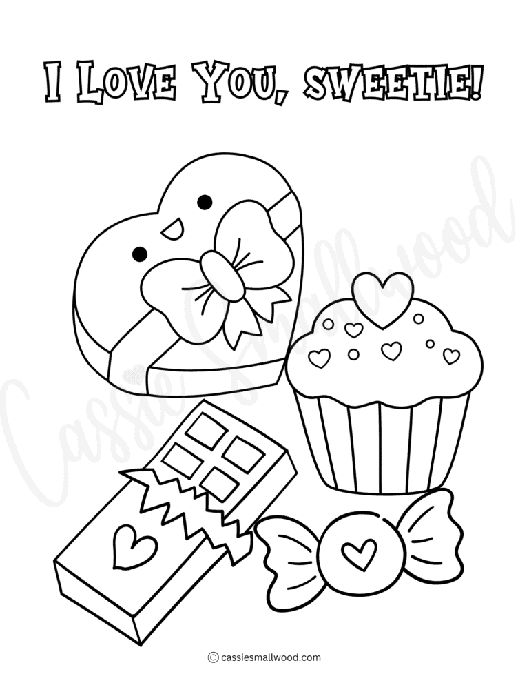 THE CUTEST I Love You Coloring Pages - Cassie Smallwood