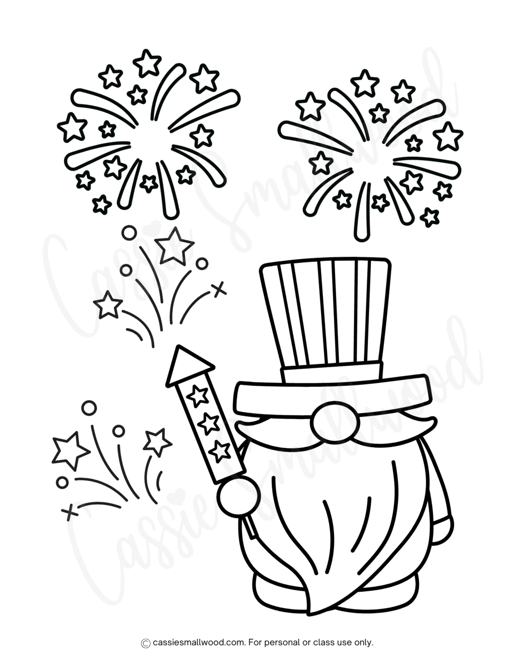 20 CUTE Gnome Coloring Pages - Cassie Smallwood