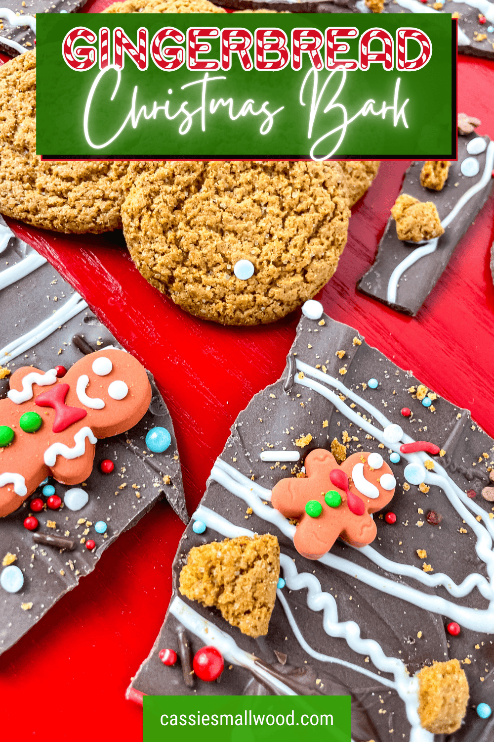 THE BEST Gingerbread Christmas Bark - Cassie Smallwood