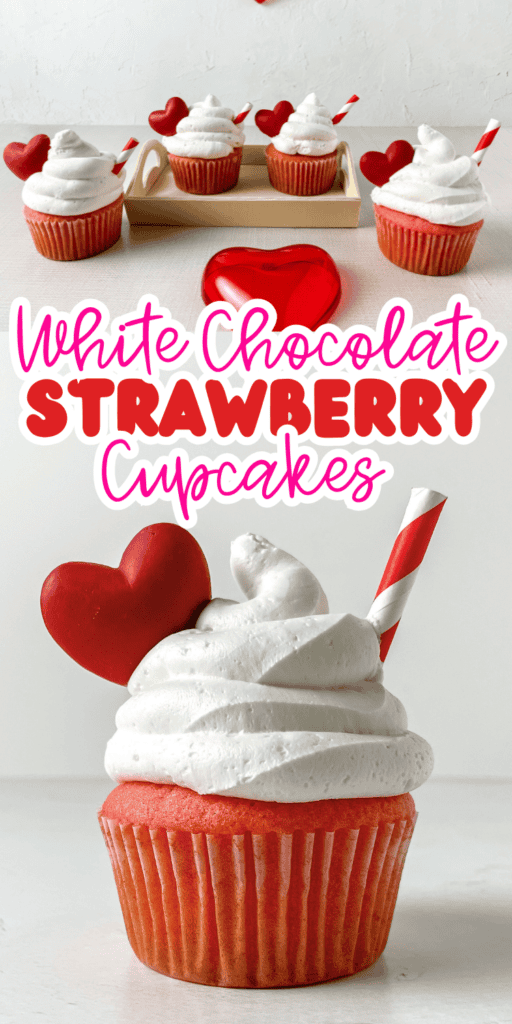 EASY Valentine Strawberry Cupcakes - Cassie Smallwood