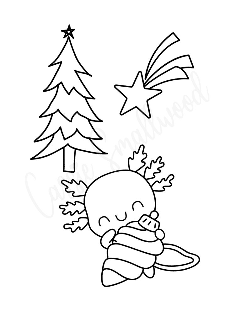 20 CUTEST Axolotl Coloring Pages - Cassie Smallwood