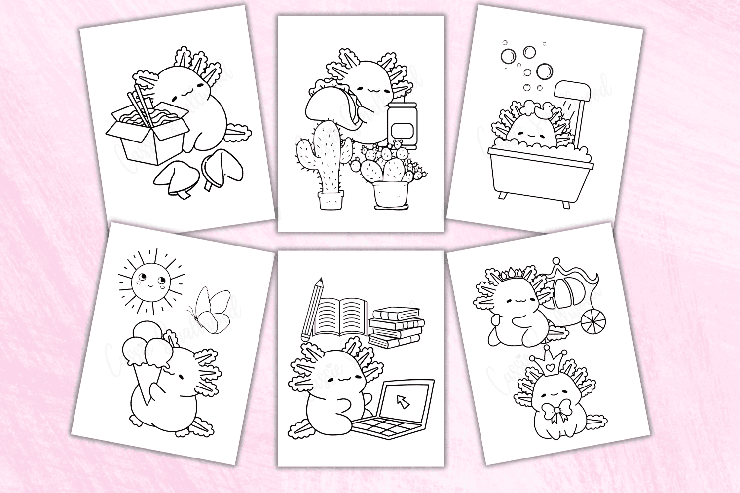 axolotl coloring book - Cassie Smallwood