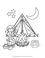 CUTE Coloring Pages Of Camping - Cassie Smallwood