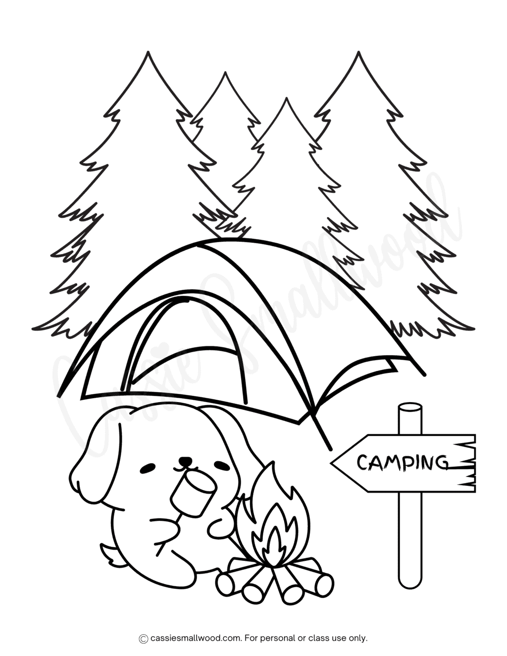 Summer Dog Coloring Pages