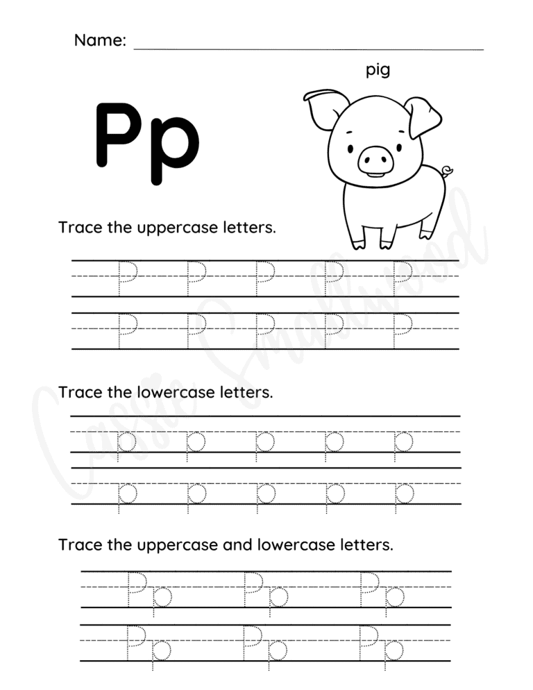 CUTE Letter Tracing Worksheets (FREE Printables) - Cassie Smallwood