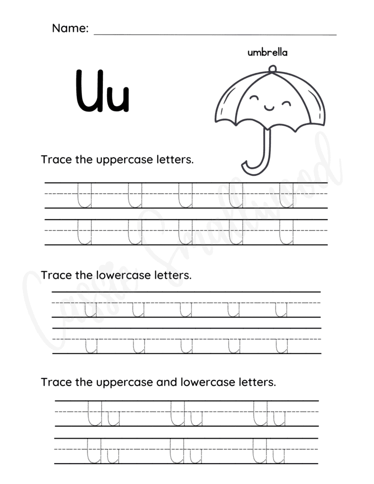 CUTE Letter Tracing Worksheets (FREE Printables) - Cassie Smallwood