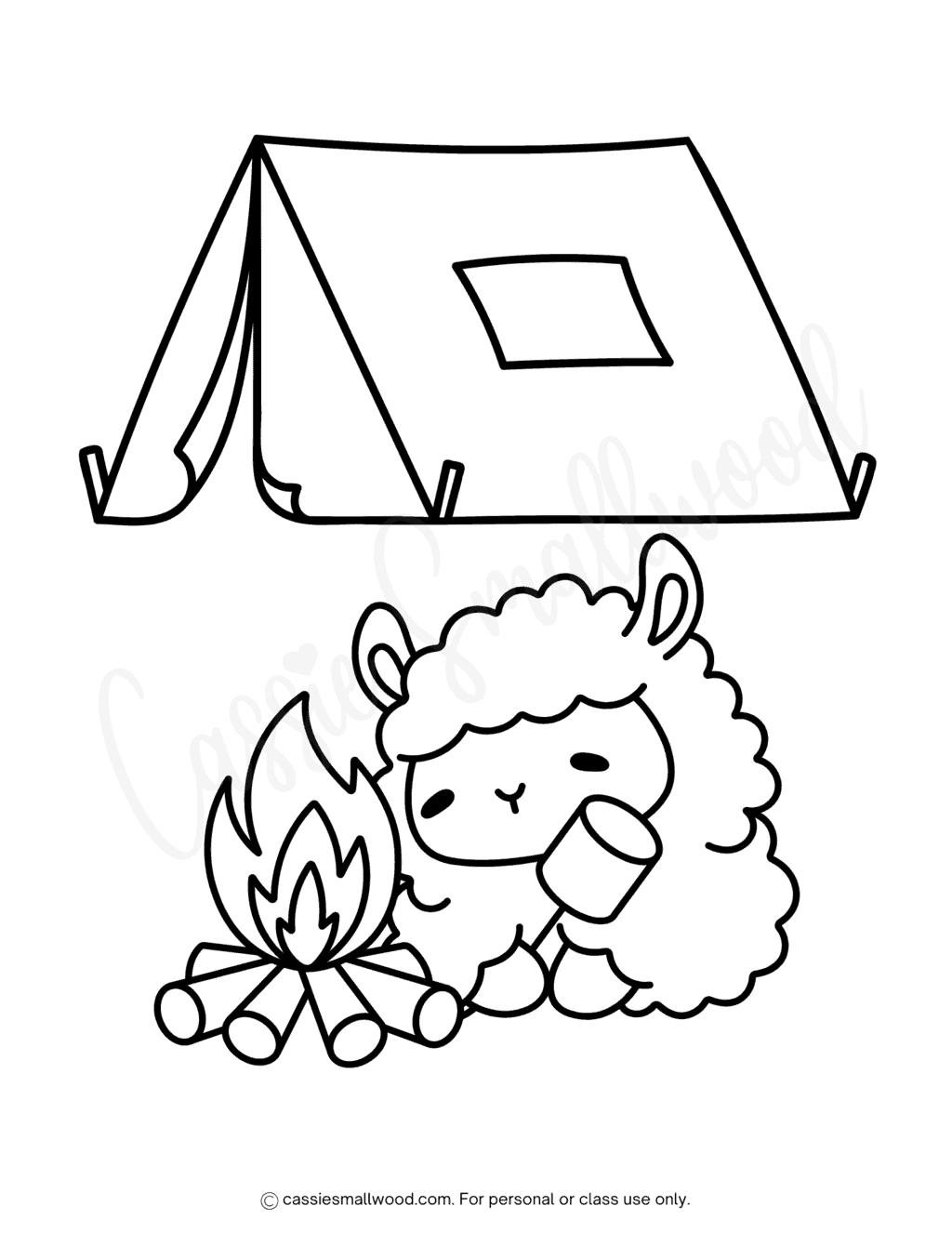 CUTE Coloring Pages Of Camping - Cassie Smallwood