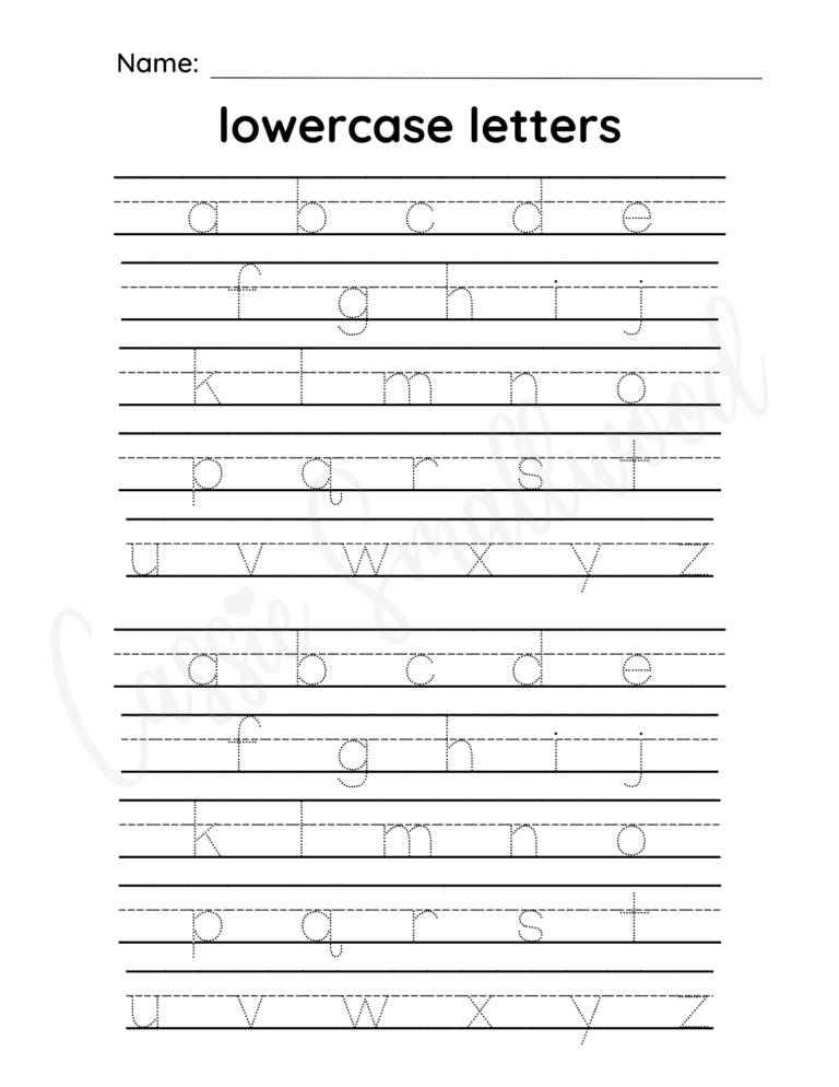 CUTE Letter Tracing Worksheets (FREE Printables) - Cassie Smallwood