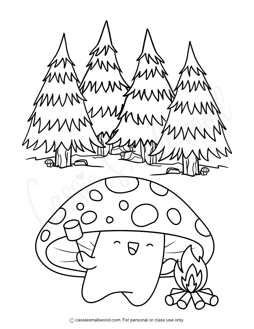 CUTE Coloring Pages Of Camping - Cassie Smallwood