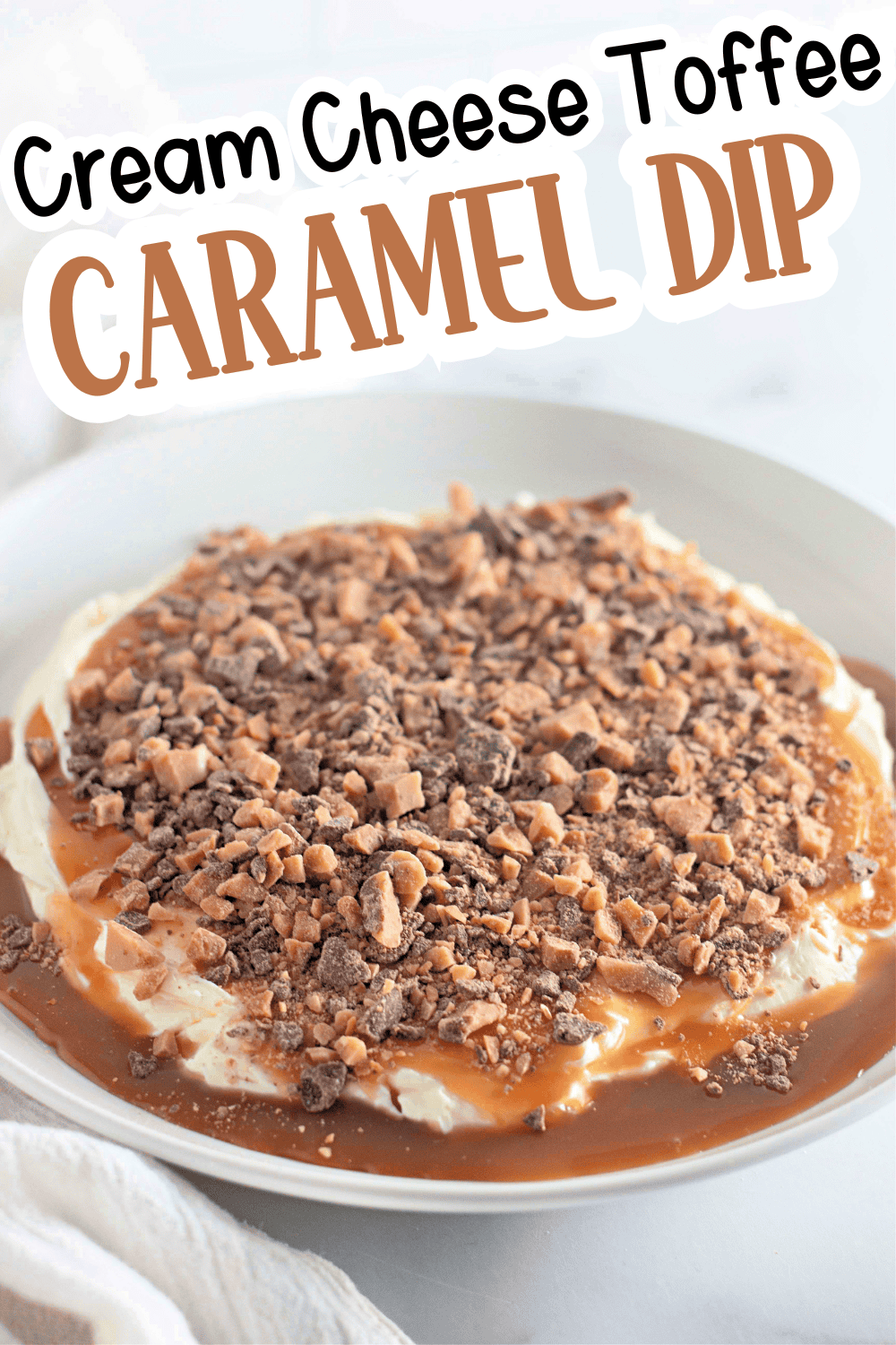 Cream Cheese Toffee Apple Dip Party Snack - Cassie Smallwood