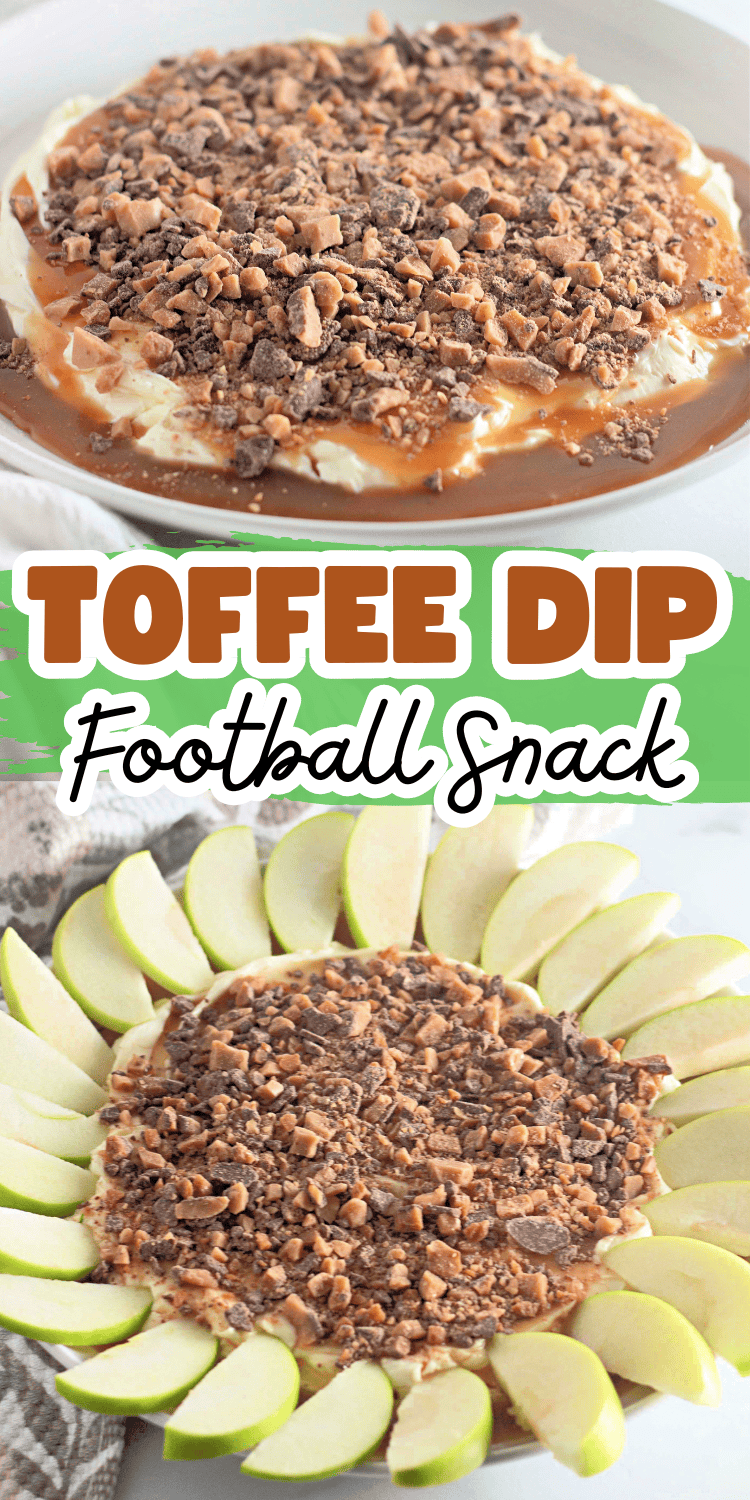Cream Cheese Toffee Apple Dip Party Snack - Cassie Smallwood