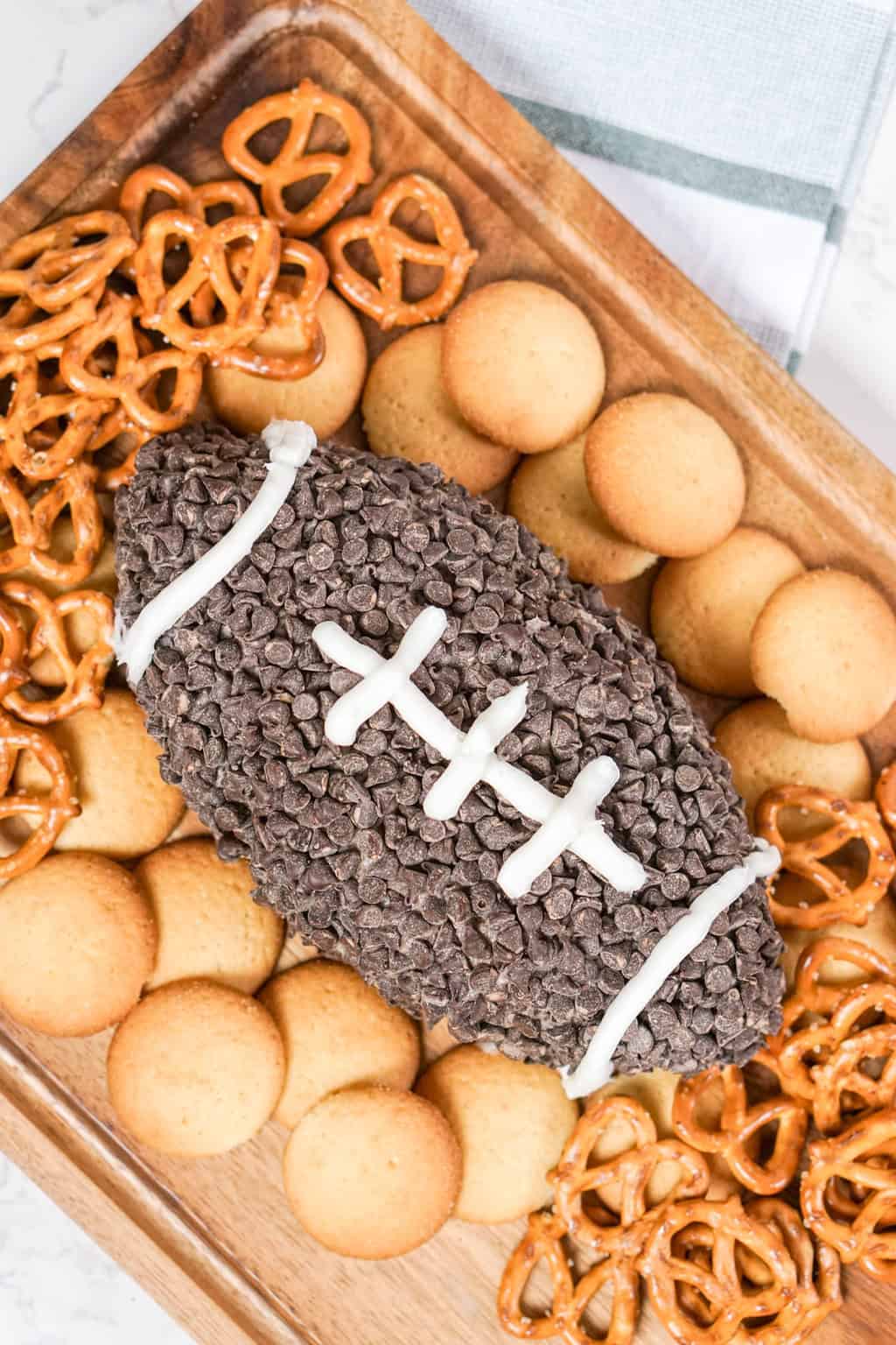 Oreo Cream Cheese Football Dip - Cassie Smallwood