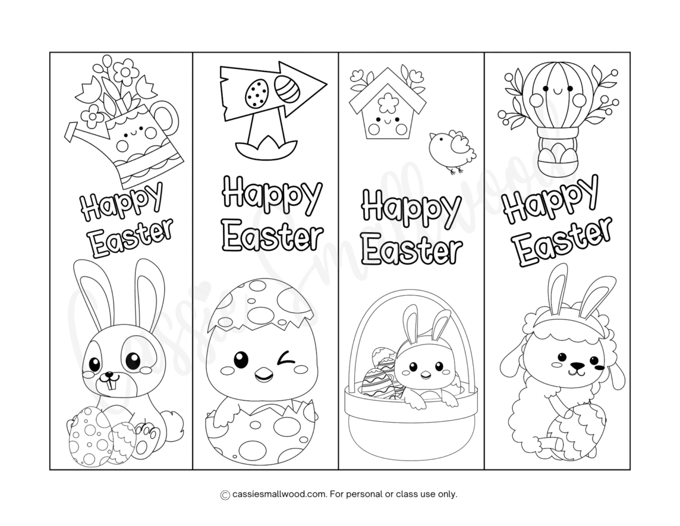 20 CUTE Easter Bookmarks (FREE Printables!) - Cassie Smallwood