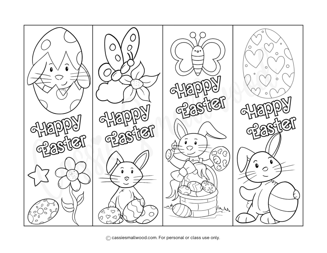 20 CUTE Easter Bookmarks (FREE Printables!) - Cassie Smallwood