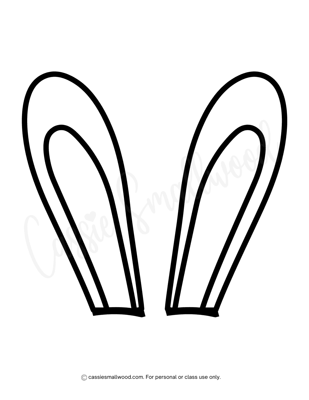 8 CUTE Bunny Ear Templates - Cassie Smallwood