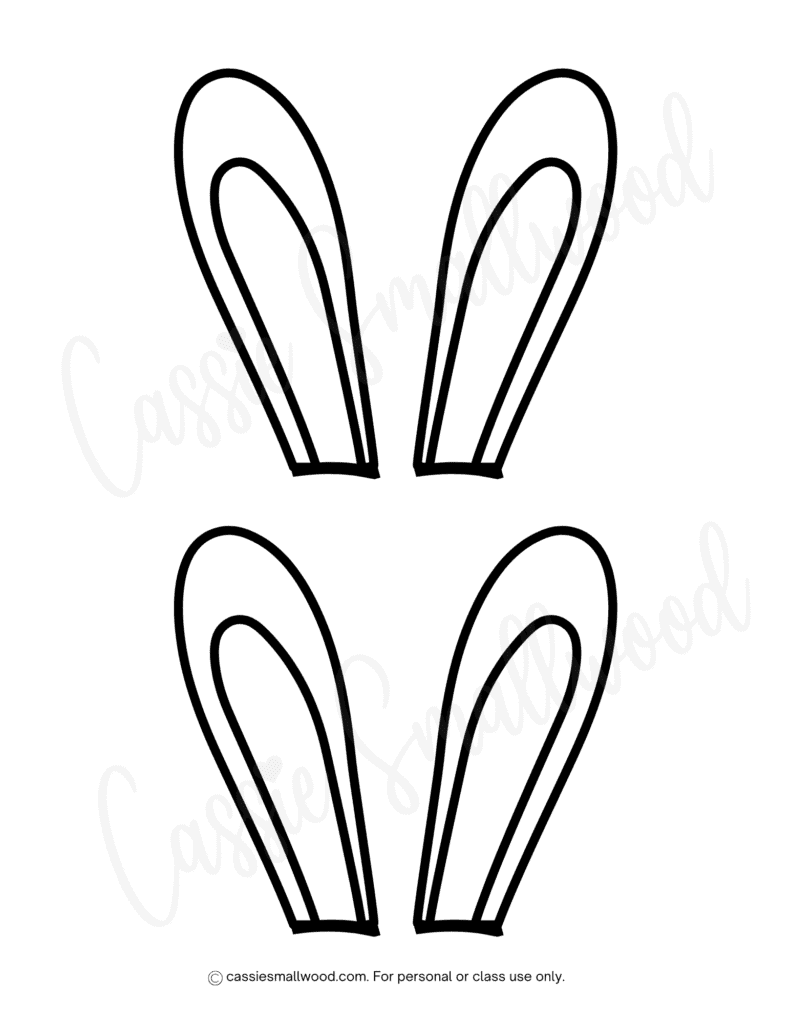 8 CUTE Bunny Ear Templates - Cassie Smallwood