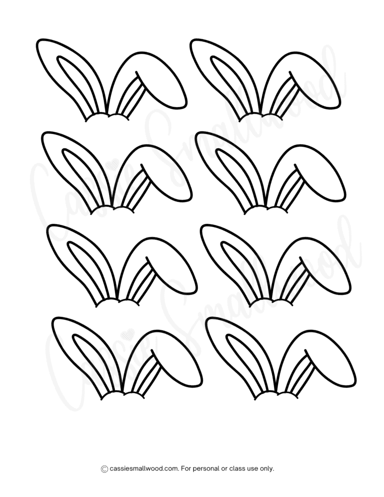 8 CUTE Bunny Ear Templates - Cassie Smallwood