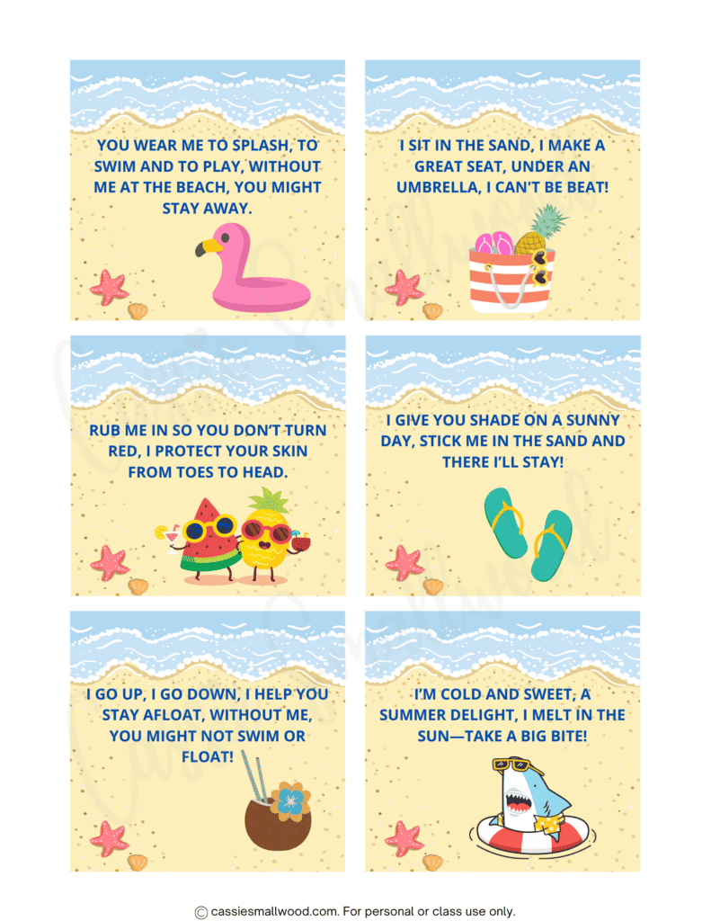 FUN Beach Scavenger Hunt - Cassie Smallwood