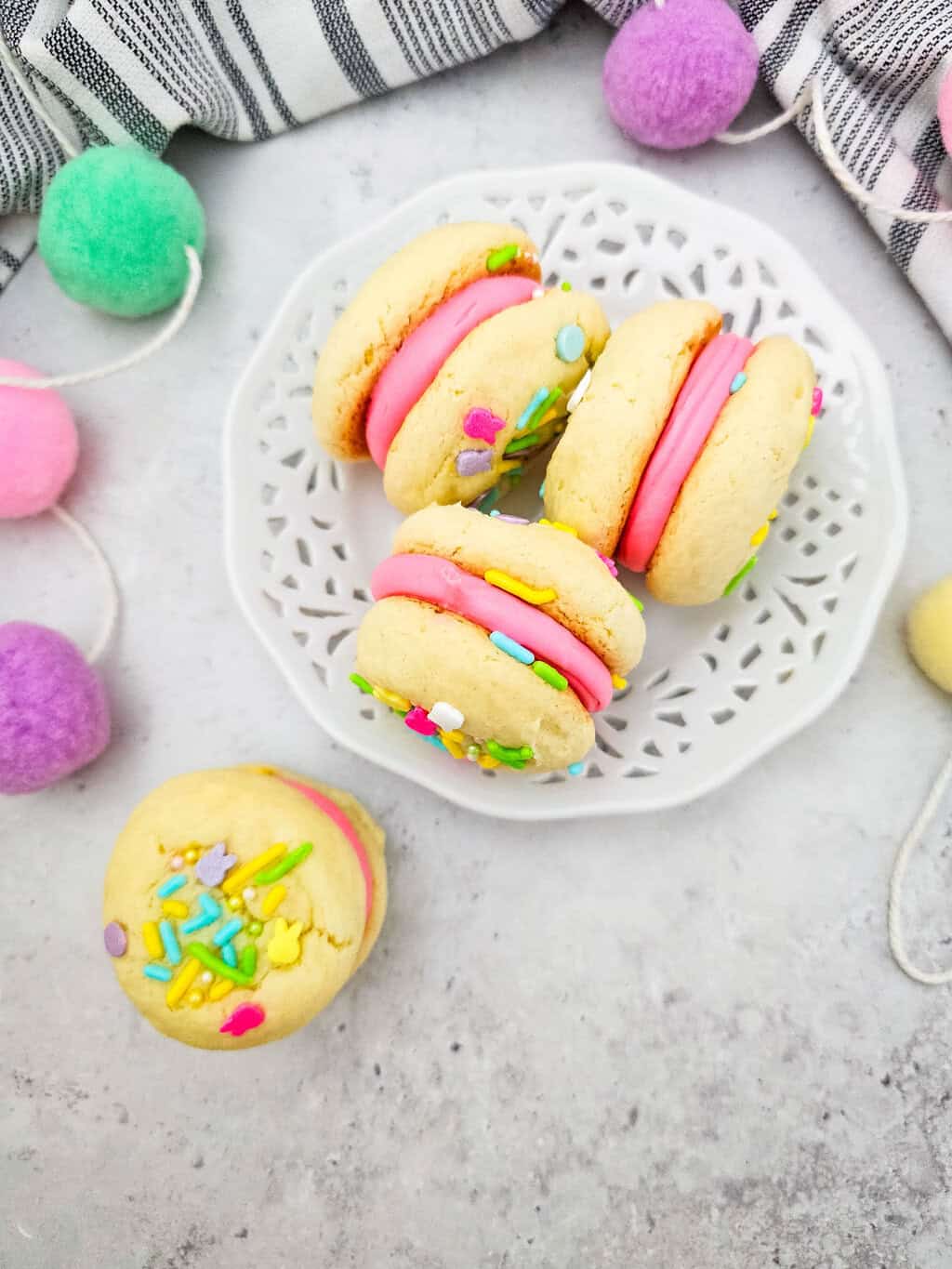 Easter Vanilla Whoopie Pies Recipe - Cassie Smallwood
