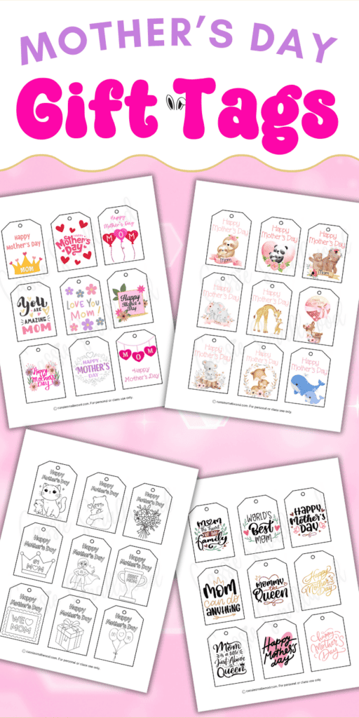 36 CUTE Mother's Day Tags (FREE Printables) - Cassie Smallwood