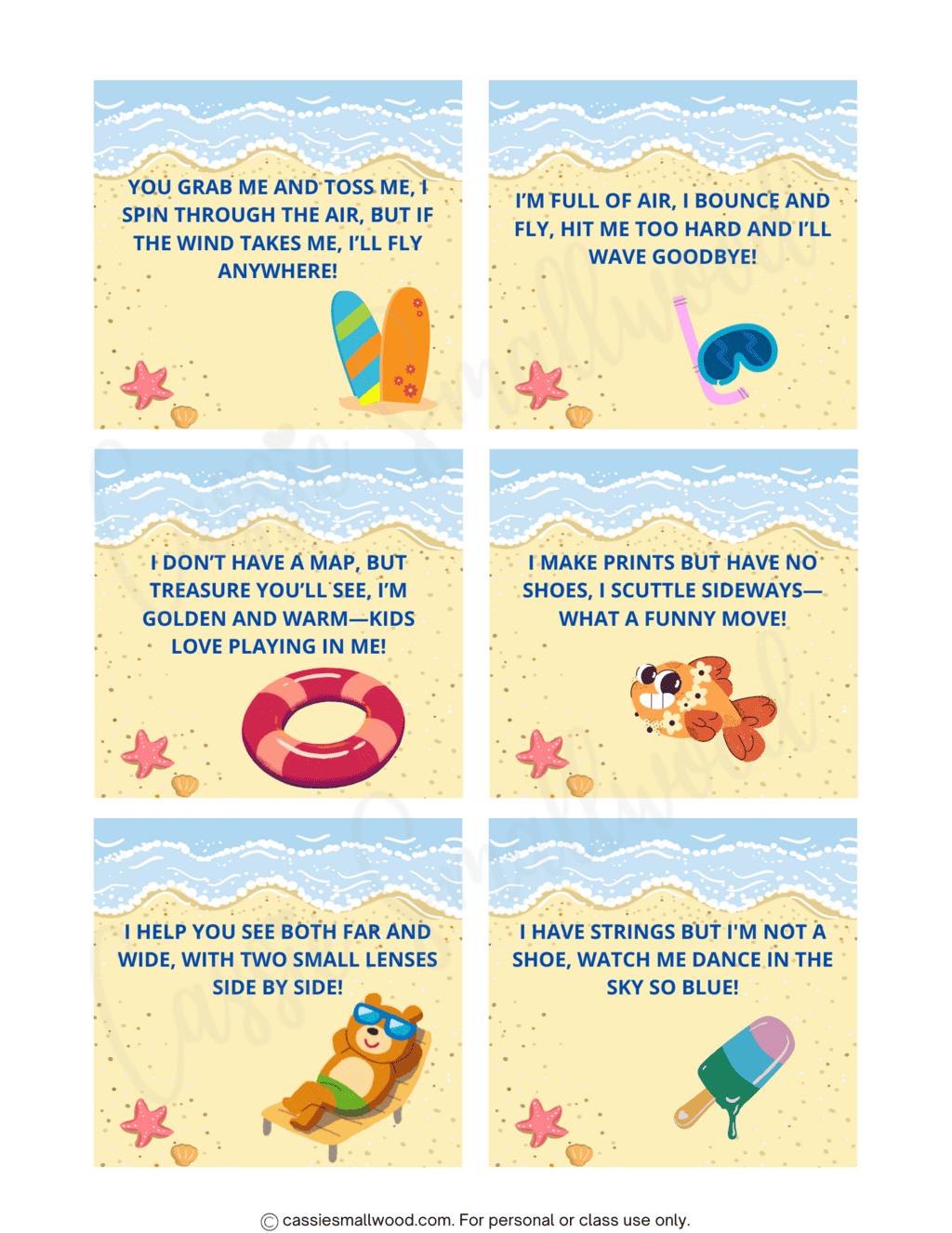 FUN Beach Scavenger Hunt - Cassie Smallwood