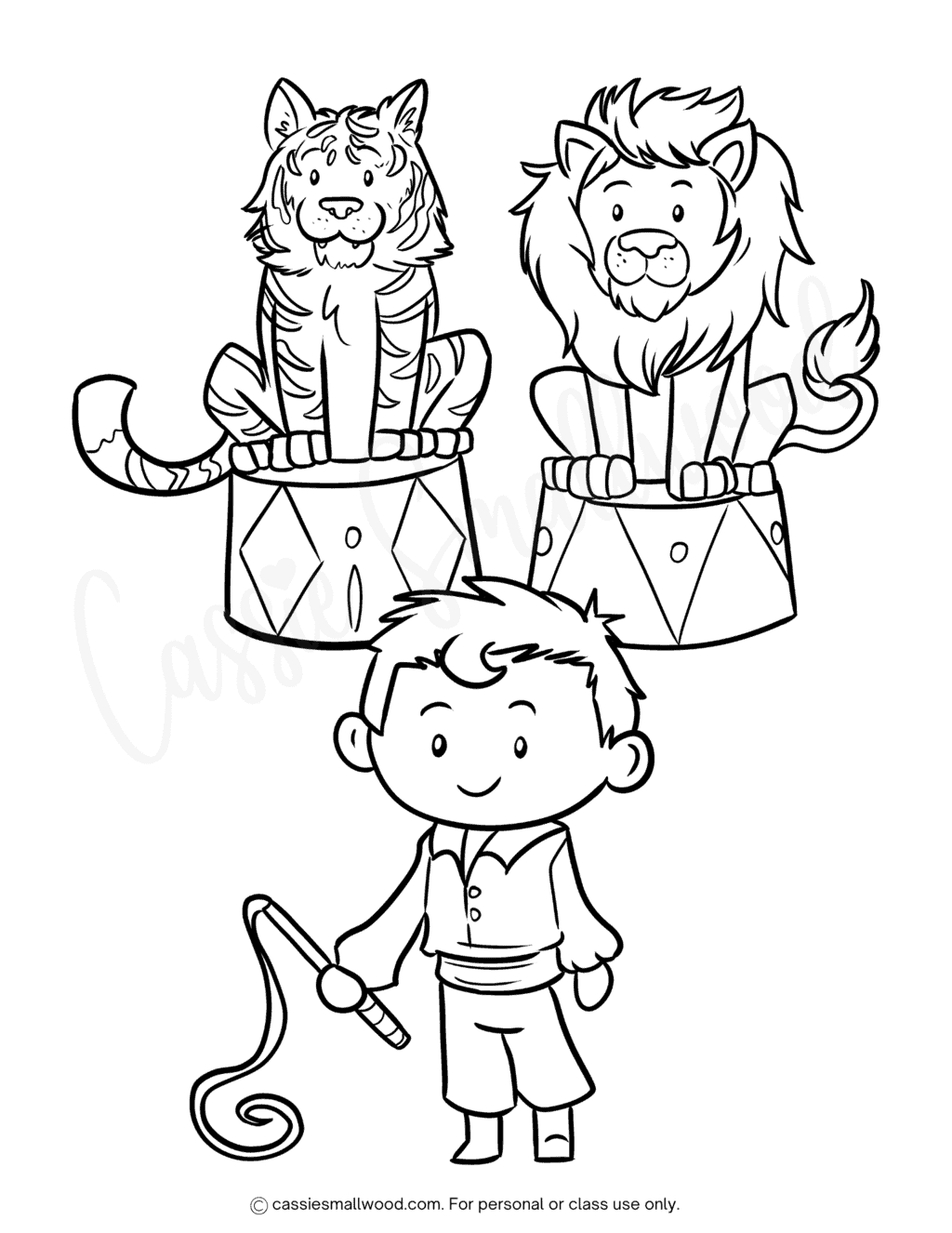 Circus Animal Coloring Pages